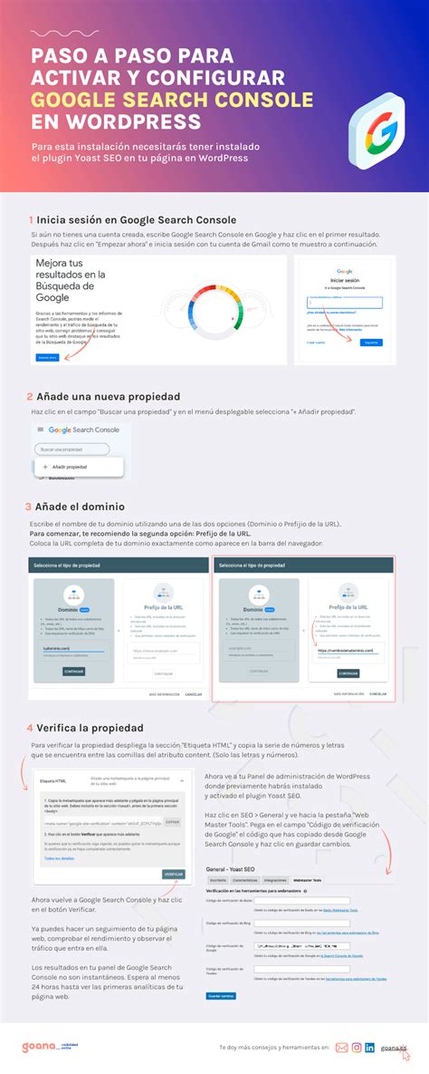 Cómo configurar Google Search Console en WordPress goana Consultora SEO