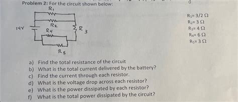 Solved Problem 2 For the circuit shown below R₁ 14 V Chegg com