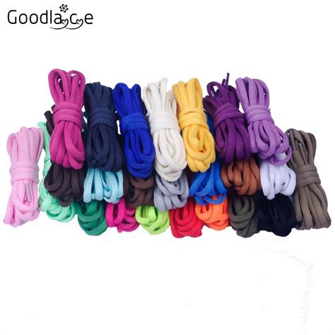 Wholesale 50 Pairs Of Oval Flat Shoelaces Shoe Ropes Polyester Shoe