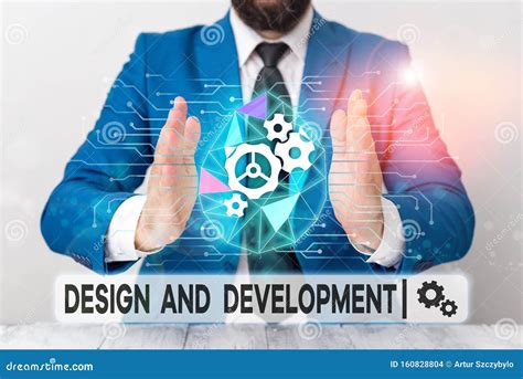 Text Sign Showing Design And Development Conceptual Photo Defining The Specification Of