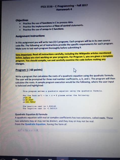 Solved Itcs C Programming Fall Homework Chegg