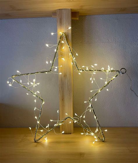 Julestjerne I Guld Med Led Lys Elegant Og Festlig Dekoration Køb Den