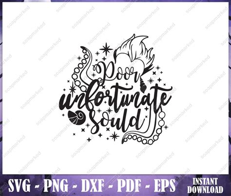 Poor Unfortunate Souls Svg Villains Svg Villains Halloween Etsy Denmark