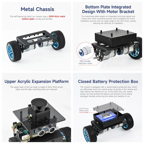 Self Balancing Robot Car Chassis Kit Robotshop