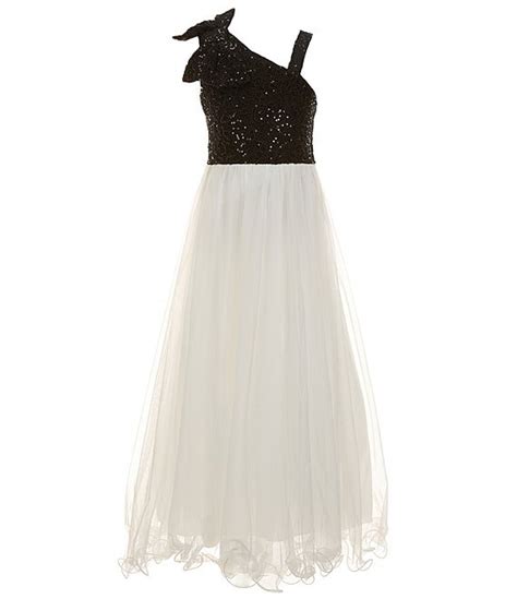 Xtraordinary Big Girls 7 16 One Shoulder Color Block Ballgown Dillards