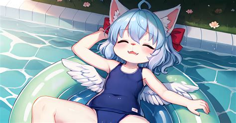 ロリ Miko Pool Sleeping~ Drsnmy丶thawainのイラスト Pixiv