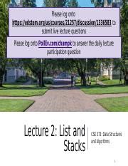 Lecture02 Pptx Please Log Onto Https Edstem Org Us Courses 21257