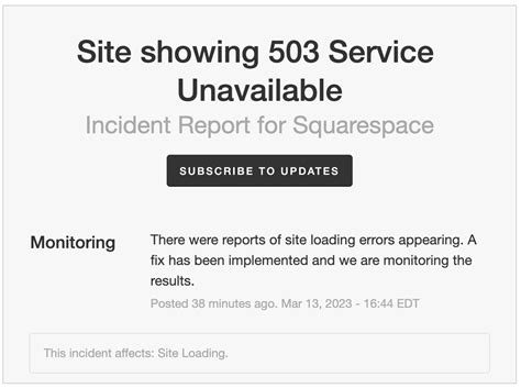request failed with status code 503 pages and content squarespace forum
