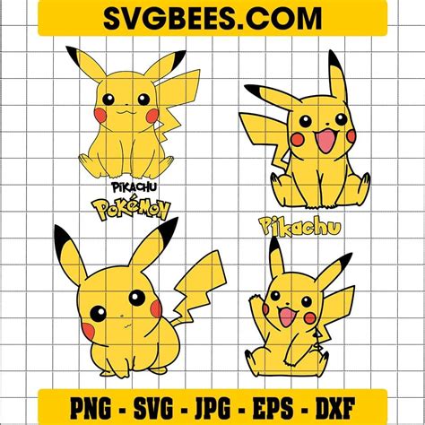 Pikachu Vector Svg Pokemon Svg Svgbees