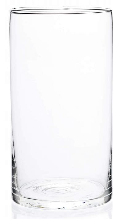 WAZON SZKLANY TUBA CYLINDER WYSOKI GRUBE SZKŁO H29 D15 DEKORACYJNY TG