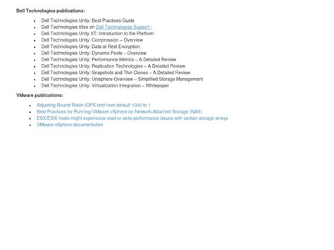 Related Resources Dell Emc Unity Vmware Vsphere Best Practices Dell Technologies Info Hub
