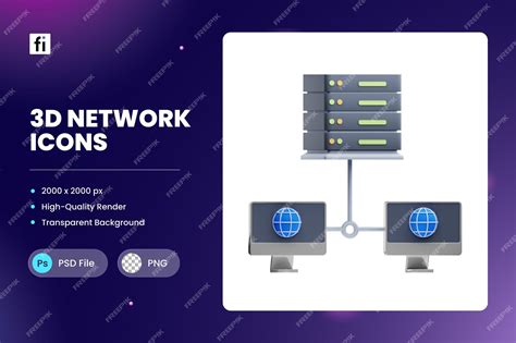 Premium Psd 3d Illustration Network Segment Icons