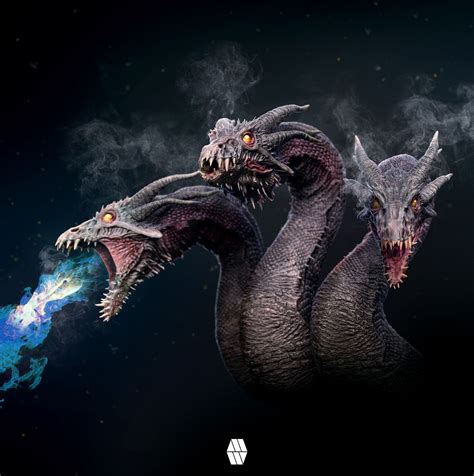 Hydra Dragon Concept Bust By Marcus Whinneythe Hydra Dragon Bust Concept Was Created In Zbrush