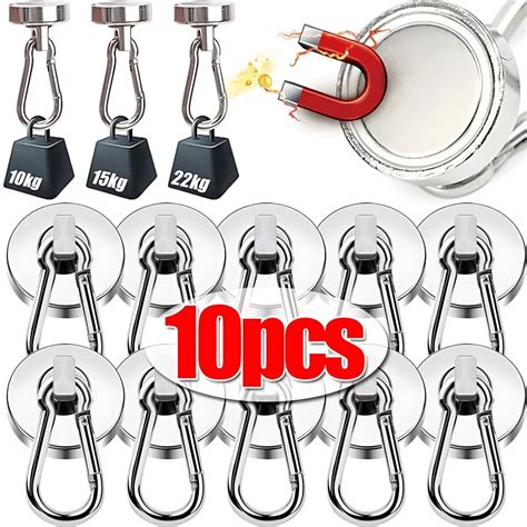 Ganchos Magn Ticos De Neodimio Fuertes 360 Mosquet N Giratorio Con