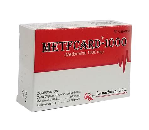 Metfcard 1000Mg Capletas FarmaciaRD