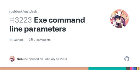 Exe Command Line Parameters Rustdesk Rustdesk Discussion 3223 GitHub
