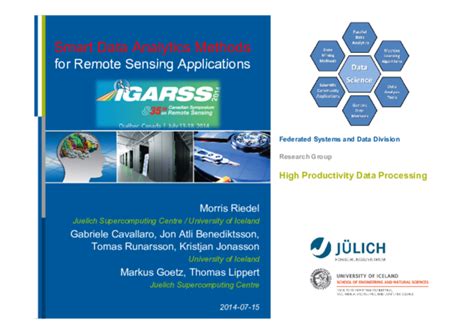Pdf Smart Data Analytics Methods For Remote Sensing Applications