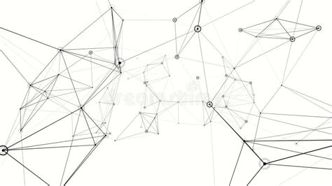 Black And White Plexus Technology Abstract Animation Background