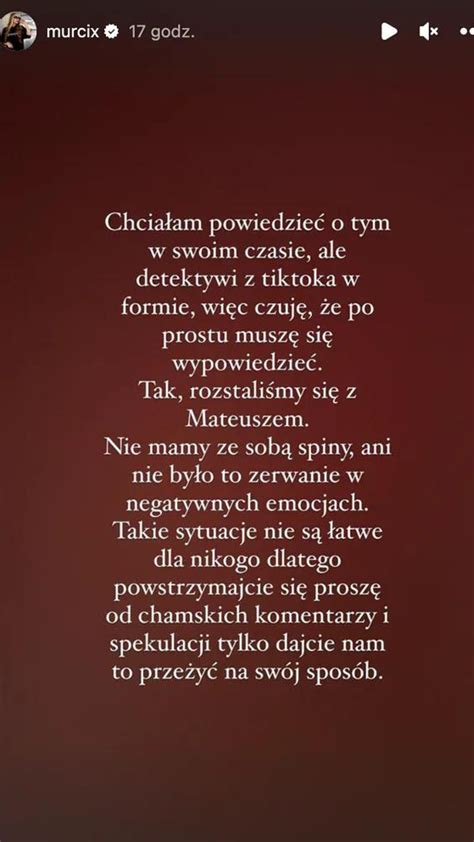 Murcix i Matter ROZSTALI się Influencerka wydała oświadczenie FUN TV