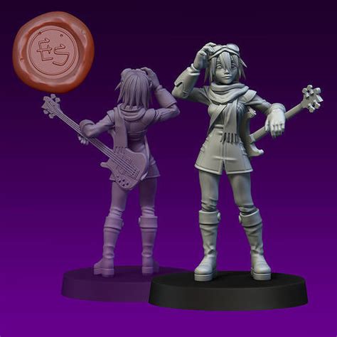 Haruko Haruhara Flcl 32mm Miniature 3d Model 3d Printable Cgtrader