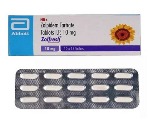 Zolpidem Zolfresh 10 Mg Tablet At ₹ 2500box In Agra Id 2855758007991