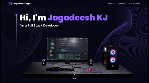Amazing 3d Web Developer Portfolio Demo Three Js React Js Youtube