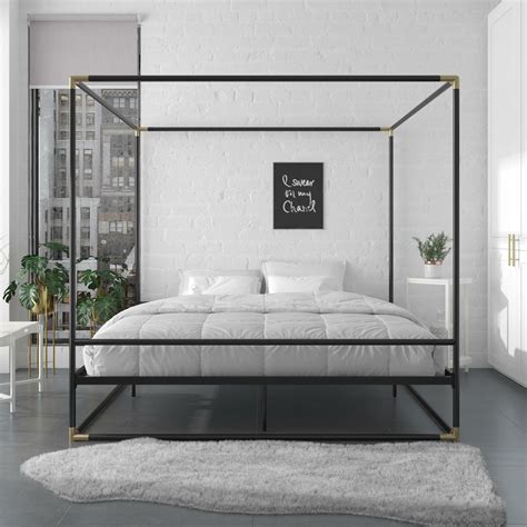 King Metal Canopy Bed Frame Ph