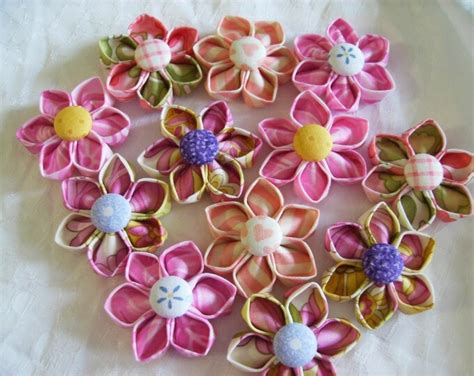 Folded Fabric Flower 2 PDF Tutorial Make Handmade Flowers Plus Brooch Pin Headband Ponytail