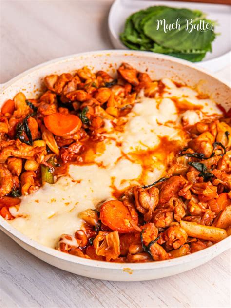 Cheese Dakgalbi Korean Spicy Chicken Stir Fry Much Butter