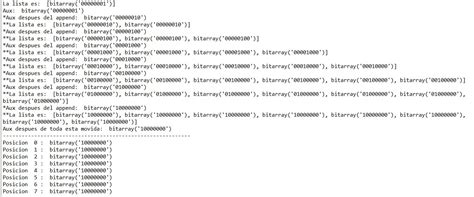 lista de bitarray en python stack overflow en español