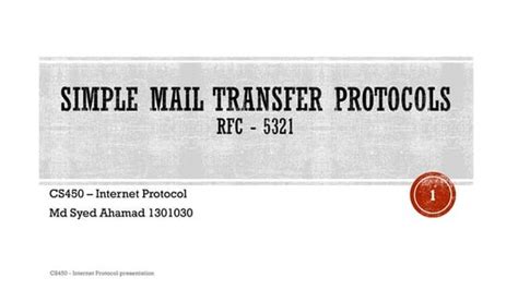 Simple Mail Transfer Protocol Ppt