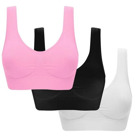 Fafwyp Womens 3 Pack Plus Size Sports Bras High Impact Wirefree