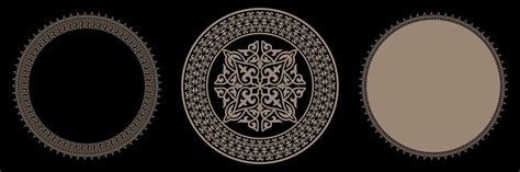 꽃 장신구를 가진 디자인을 위한 동쪽 국가 금 둥근 구조의 세트 원형 프레임 엽서 세라믹 접시 메달리온 도자기 직물 조각 단조를 인쇄하기 위한 템플릿 벡터 0명에 대한 스톡