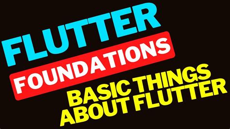 Learn The Flutter Foundations Rflutterwithnk