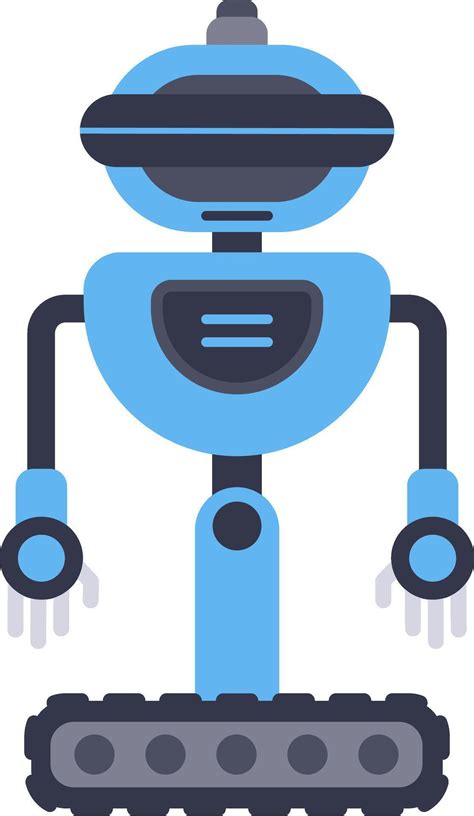 Modern Blue Robot With Tank Tracks Moving Forward Featuring A Futuristic Design And Advanced