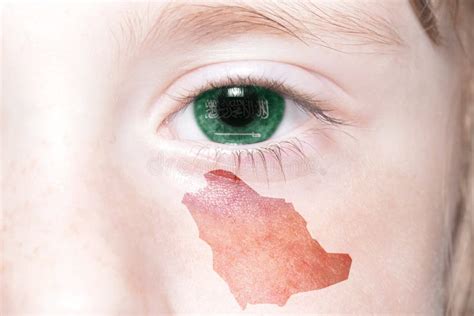 Human X S Face With National Flag And Map Of Saudi Arabia Stock Photo Image Of Arabia