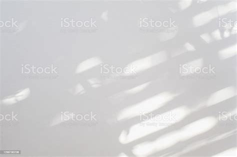 天然陰影覆蓋在白色紋理背景上用於在產品展示背景和模型夏季季節概念上疊加紋理 從視窗反射光 照片檔及更多 影 照片 影 焦點在陰影 光