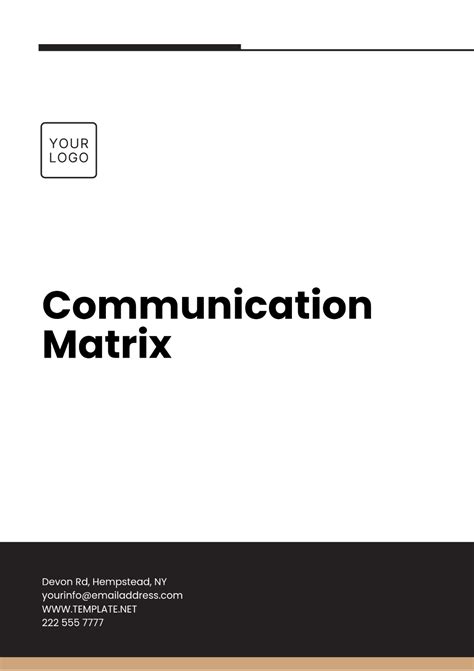 Free Communication Matrix Template To Edit Online