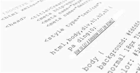 How To Get A Random Text In Html Lipsum Hub