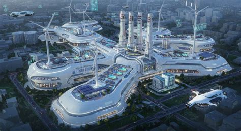 Futuristic City Infrastructure With Advanced Architecture And