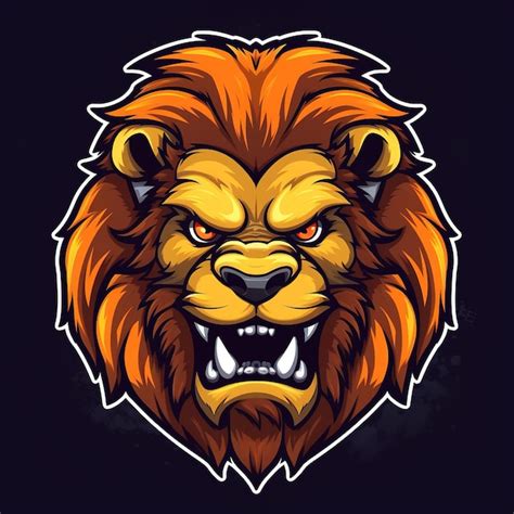 Logotipo De Mascote De Leão Esport Foto Premium