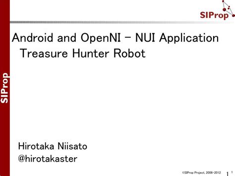 PDF Android And OpenNI NUI Application Treasure Hunter Robot