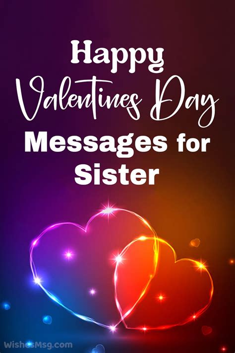 Happy Valentines Day Messages For Sister Valentines Day Messages