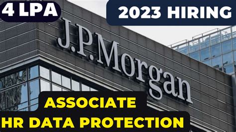 JP Morgan Chase Vacancy Hiring Freshers For Data Associate HR Data Protection Trickstar