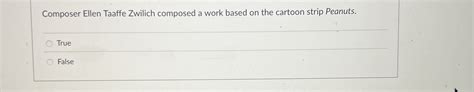 Solved Composer Ellen Taaffe Zwilich Composed A Work Based Chegg