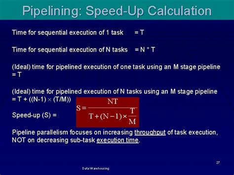 Data Warehousing Need For Speed Parallelism Data Warehousing