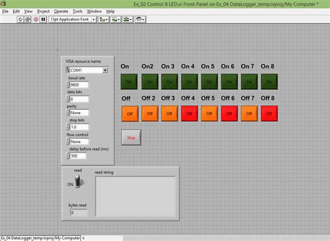 Week03 1 Labview Control 8 Led Embedded2558