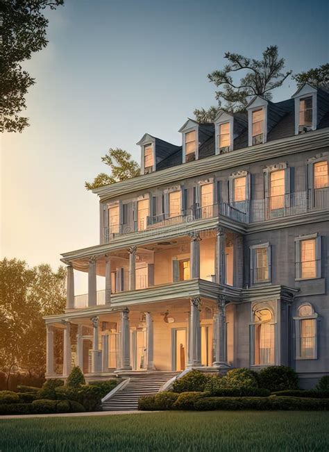 Fictional Mansion In Fayetteville North Carolina United States Stock
