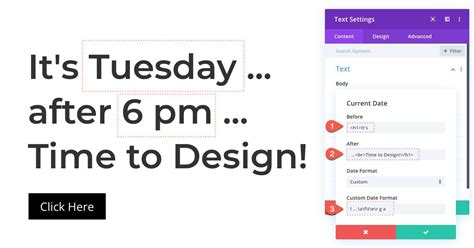 a guide to date and time formatting in divi