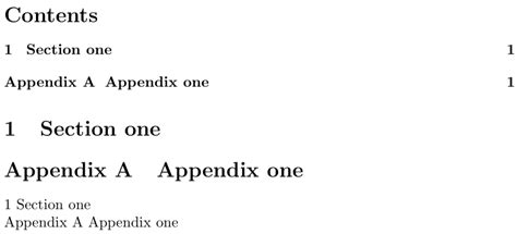 Table Of Contents Including Appendix In Ref Ref As In Toc Tex